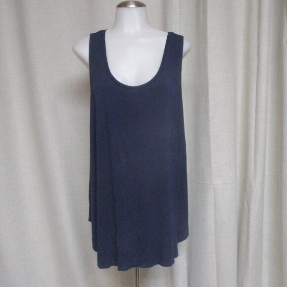 Old Navy | Tops | Old Navy Luxe Blue Stretch Pullover Tank Top Shirt ...